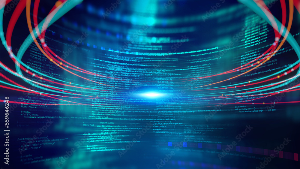 Programming code abstract technology background of software developer ...