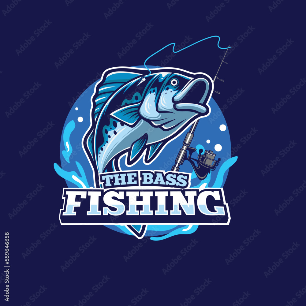 largemouth bass fish mascot logo Stock Vector | Adobe Stock