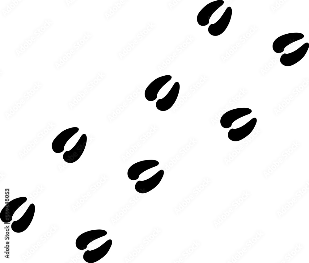 cow foot print illustration on white background..eps Stock Vector ...