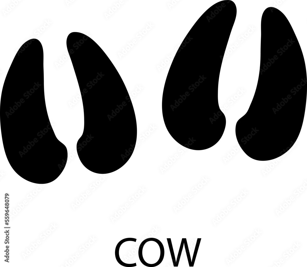 Cow step icon. Simple illustration of cow step vector icon for web on ...