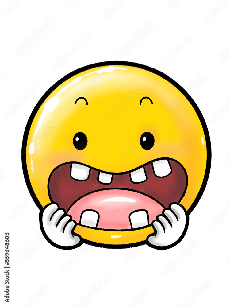 round cartoon face and various shapes show facial expressions and ...