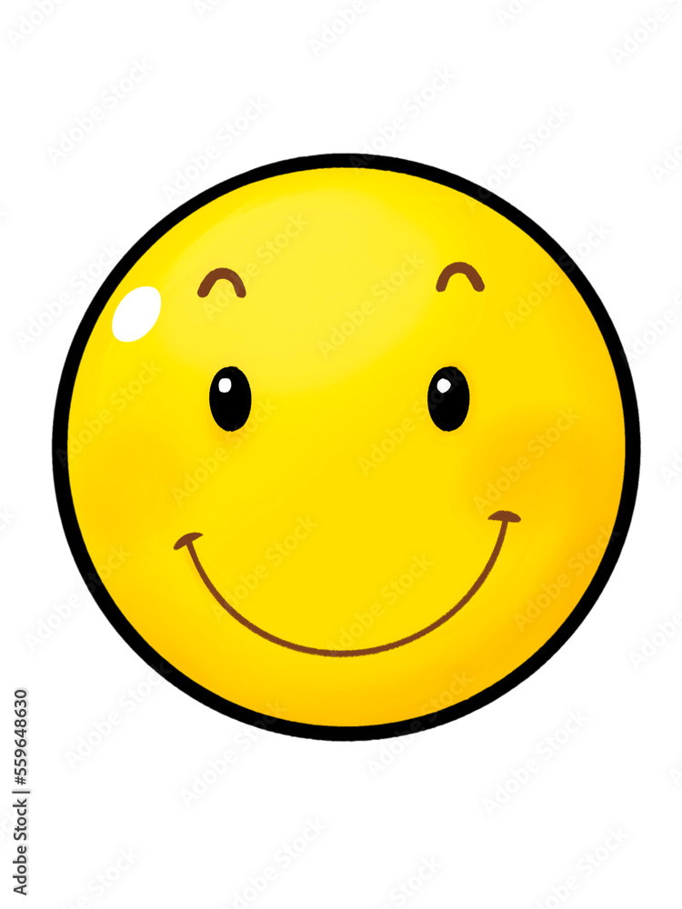 round cartoon face and various shapes show facial expressions and ...