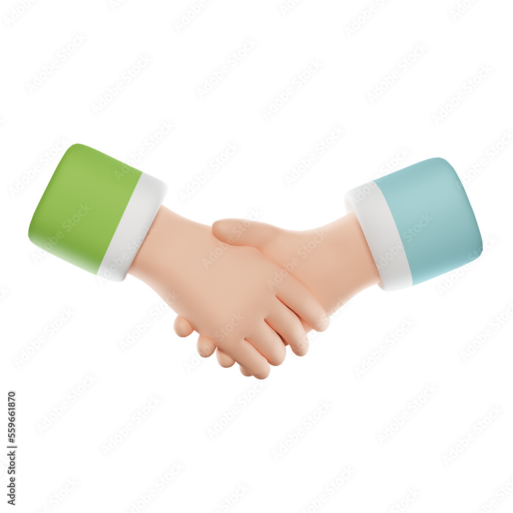 3d icon handshake collaboration hand gesture Stock Illustration | Adobe ...