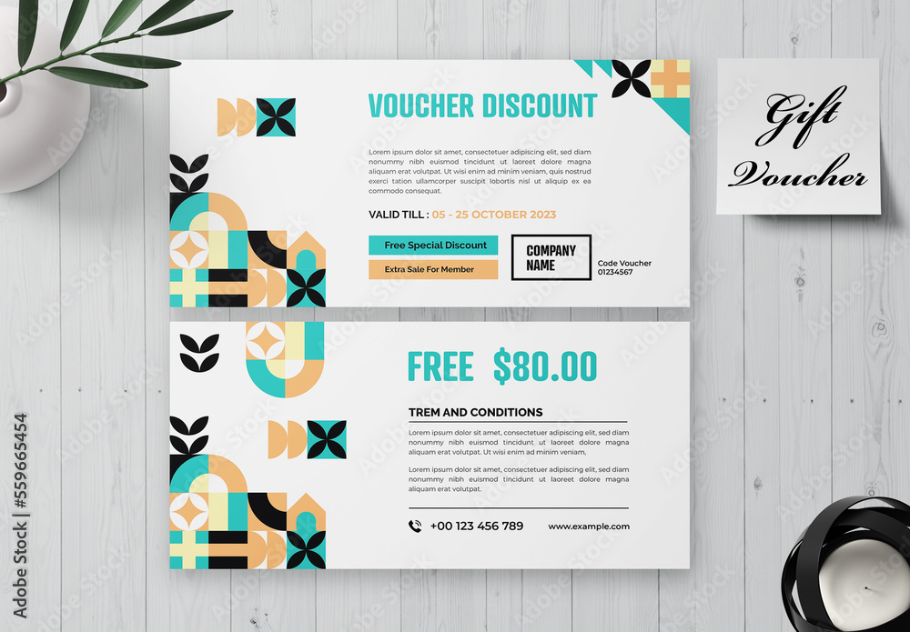 Gift Voucher Design Template Stock Template | Adobe Stock