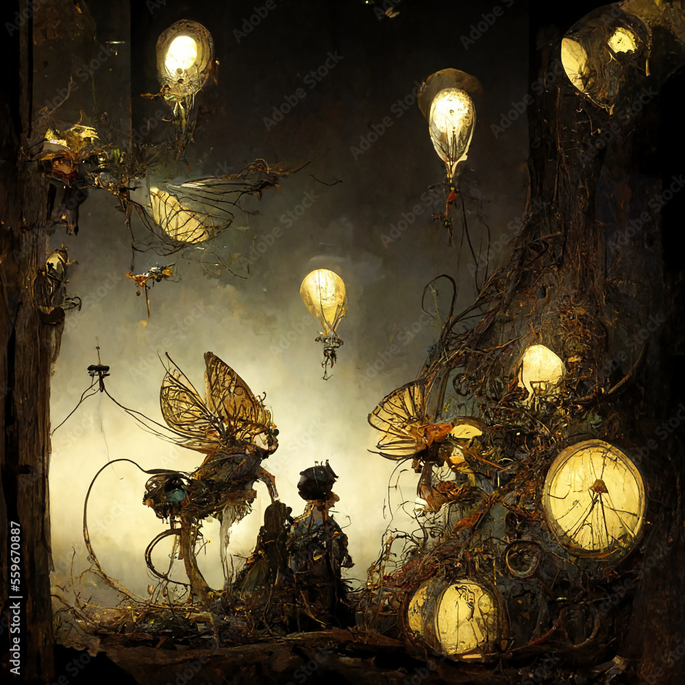Ai generated steampunk fairies. Created using ai generative. Stock ...
