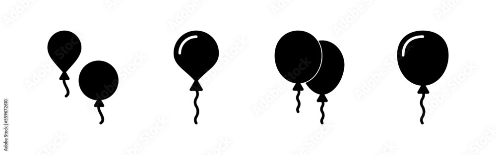 Balloon icon vector for web and mobile app. Party balloon sign and ...
