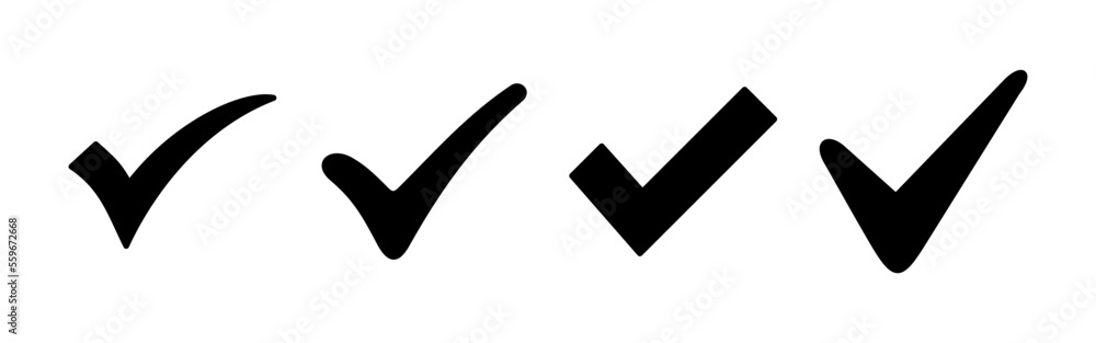 Check mark icon vector for web and mobile app. Tick mark sign and ...