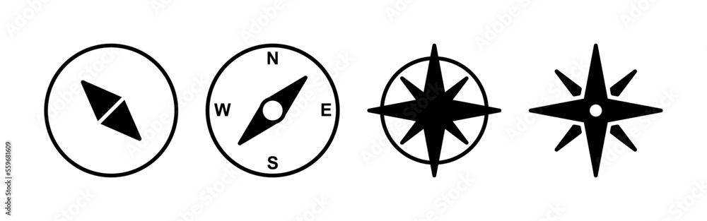 Compass icon vector for web and mobile app. arrow compass icon sign and ...