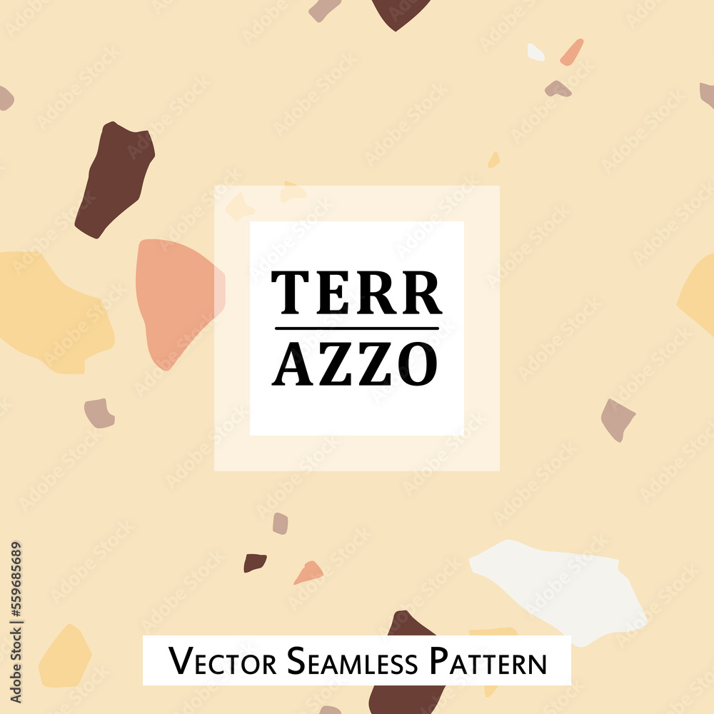 Terrazzo vector seamless pattern. The repeating texture of a classic ...