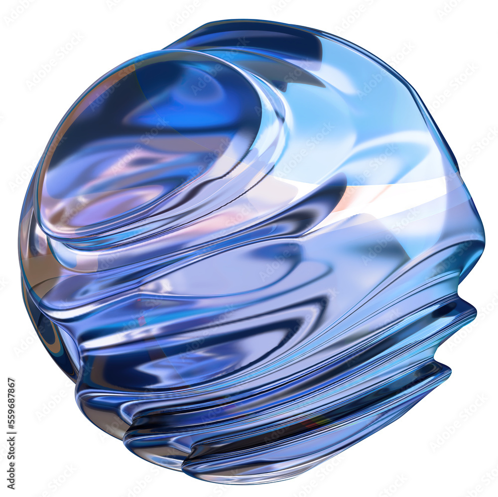 Blue Spherical geometry with metallic organic wave pattern Abstract ...