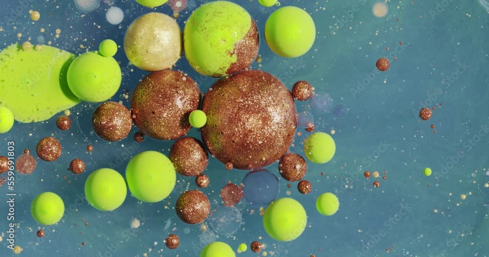 Colorful Abstract Fluid Art Acrylic Liquid Particles Swirling around ...