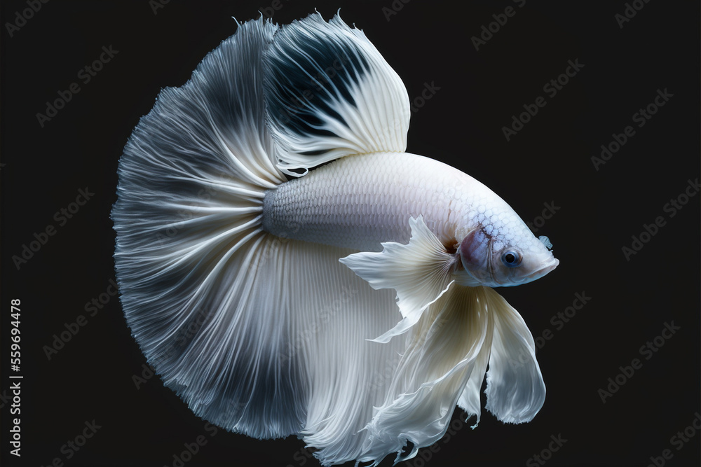 halfmoon betta fish, siamese fighting fish, betta splendens, Made by AI ...