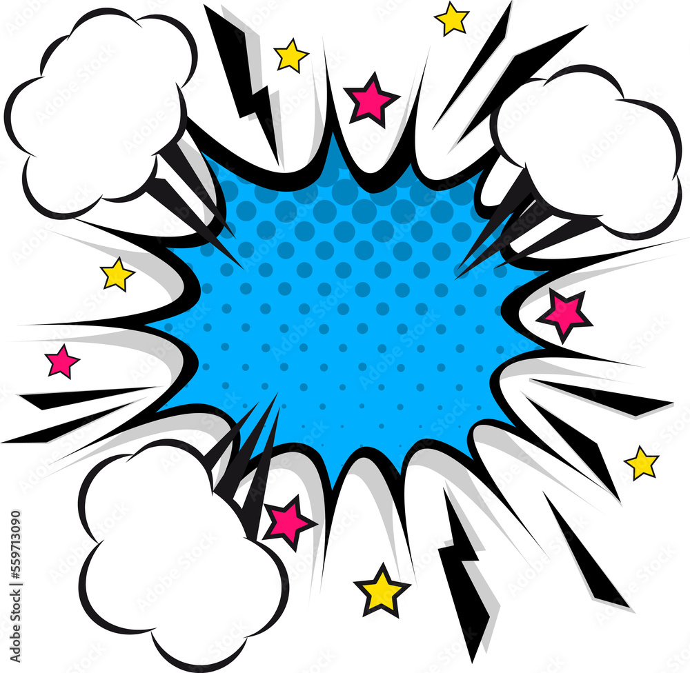 Poster Retro comic design speech bubbles – Wall Art | UkPosters