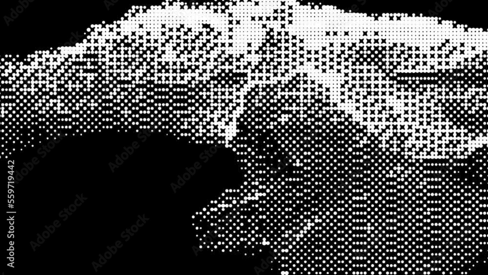 Halftone dot seamless animated background. Grunge animation. Comic ...