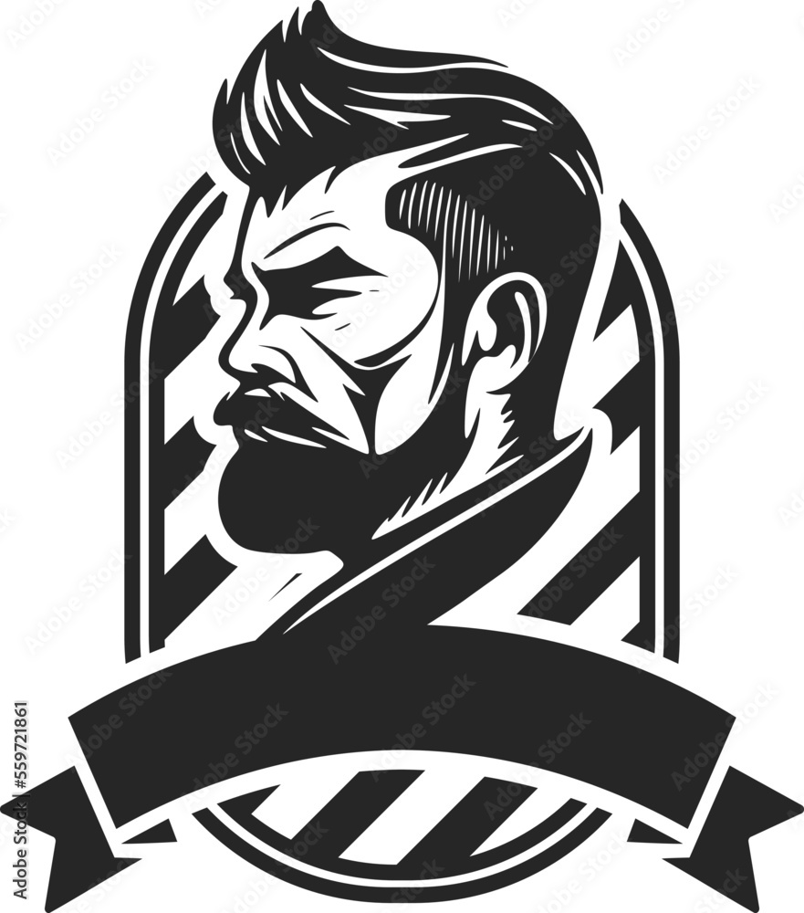 Logo depicting a stylish and brutal man. Can become a simple yet ...