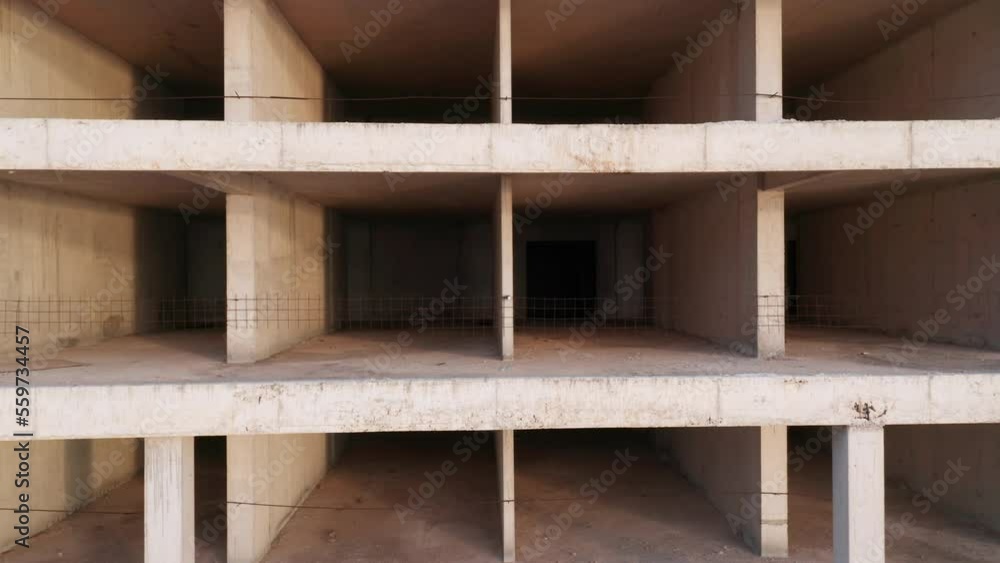 Wideo Stock: Building under construction - reinforced concrete high ...