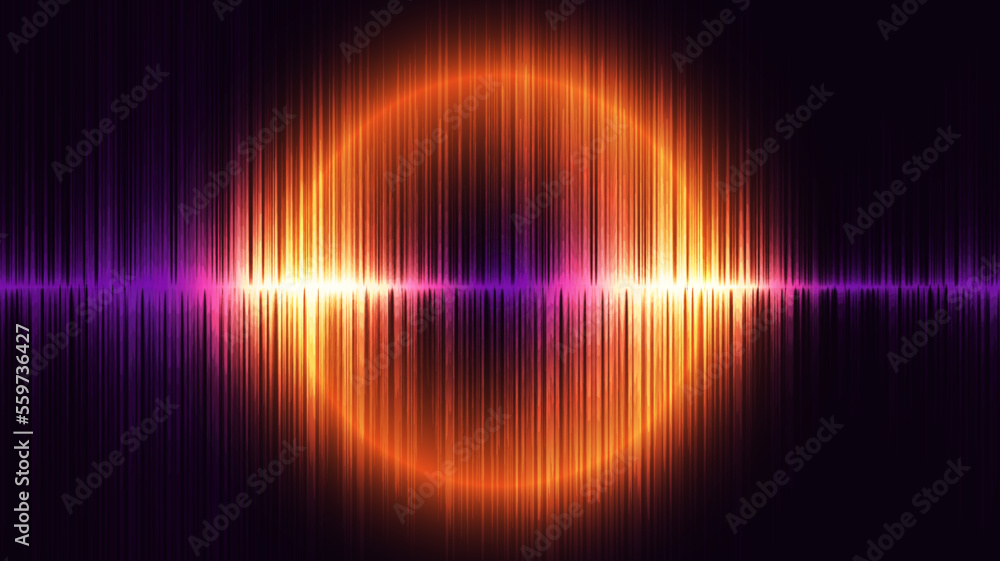 Light Circle Waving Sound Wave Background,technology and earthquake ...