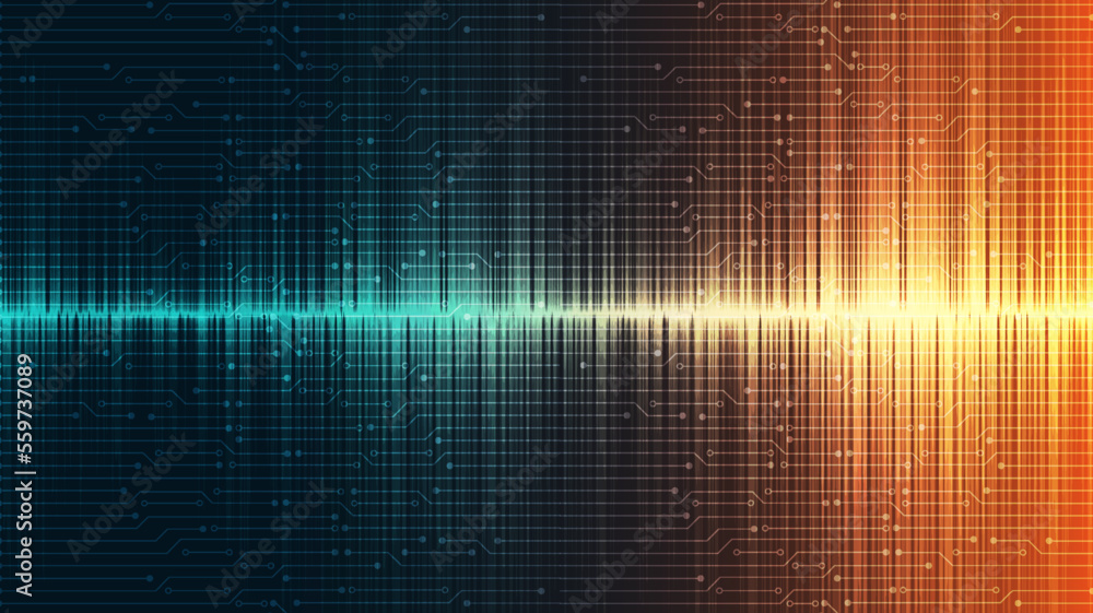 Digital Sound Wave Background,technology and earthquake wave diagram ...