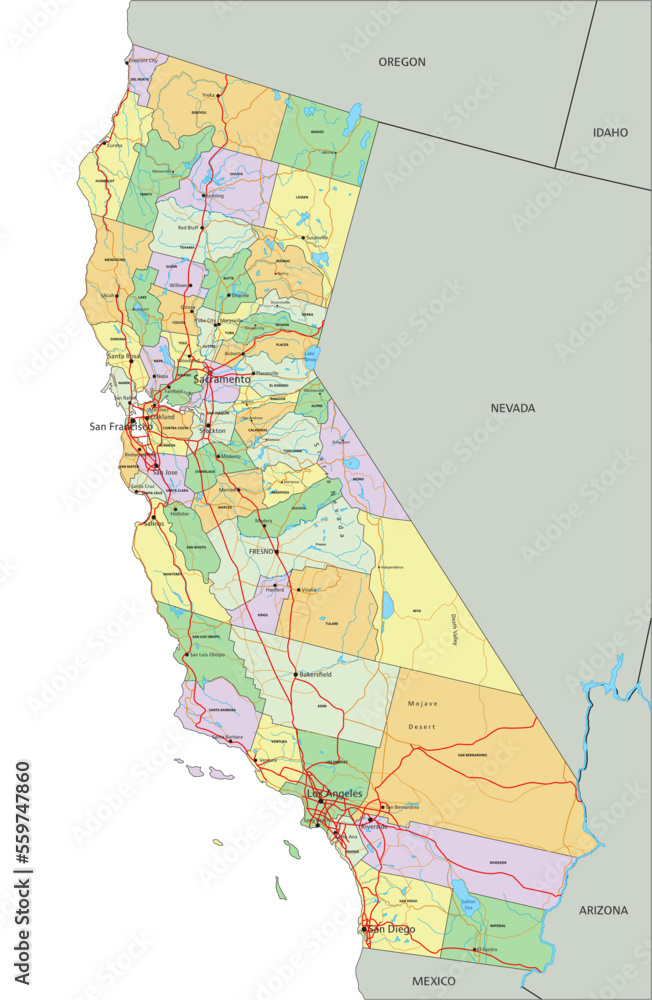 online map of california