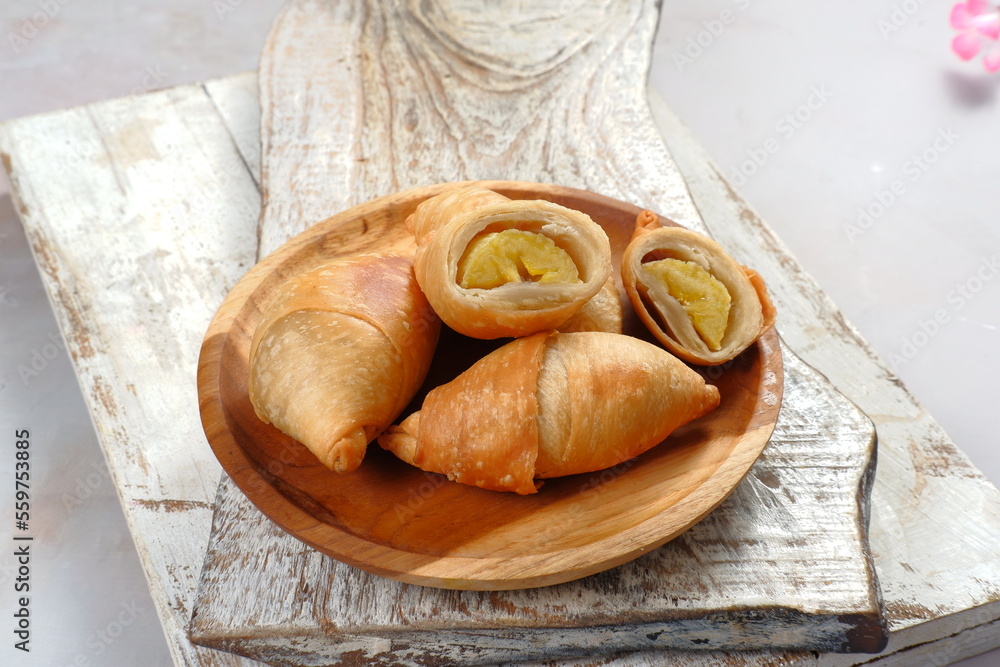 Pisang molen, Indonesian traditional food made from banana wrap with ...