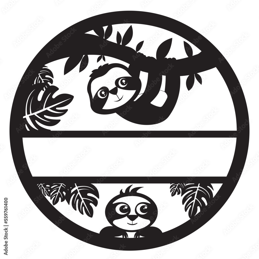 Sloth Name Signs svg, sloth svg , welcome sign svg, welcome svg, porch ...