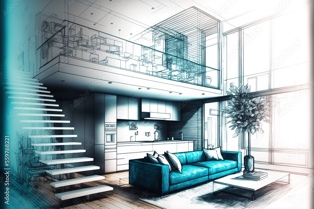 Gradation Design In A Room