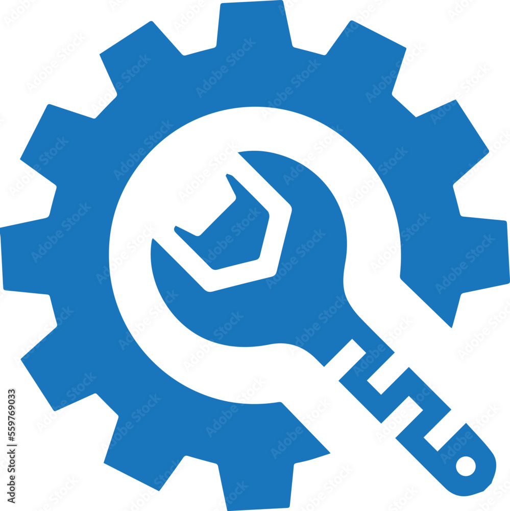 Easy maintenance icon, technology icon blue vector Stock Vector | Adobe ...