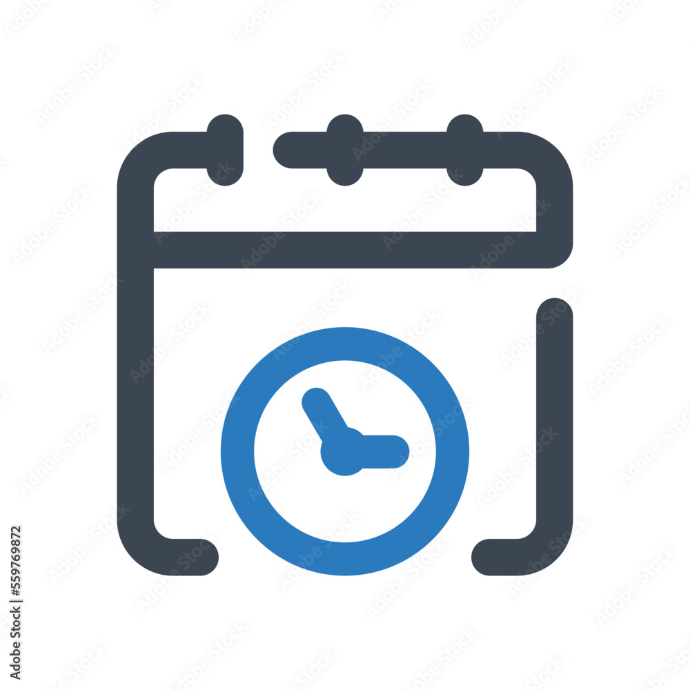 Time Schedule icon - vector illustration . Calendar, Clock, Time ...