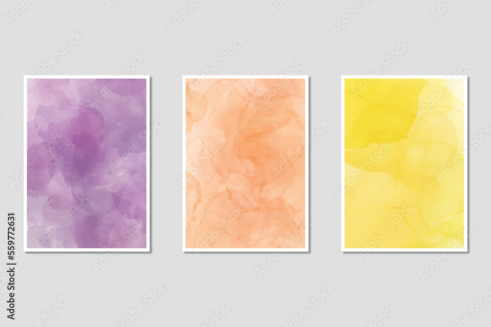 Light watercolor, alcohol ink with gold details background collection ...