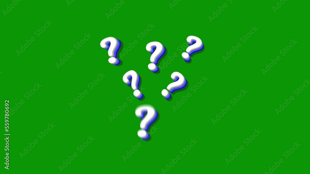 Question Mark Symbol Icon, With Lifting Gesture and Green Screen ...
