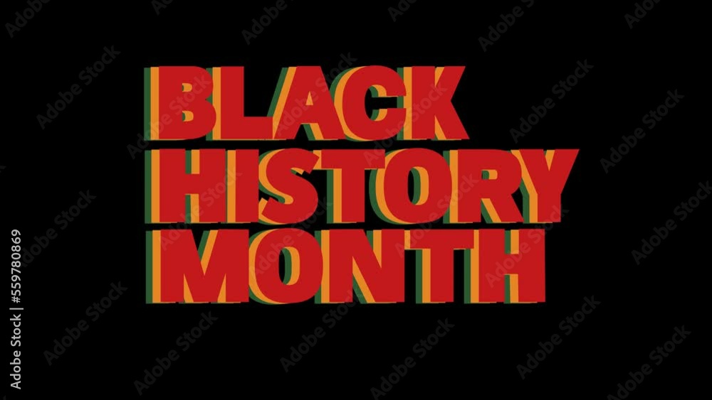 black history month Sticker Animation , black history month Title ...
