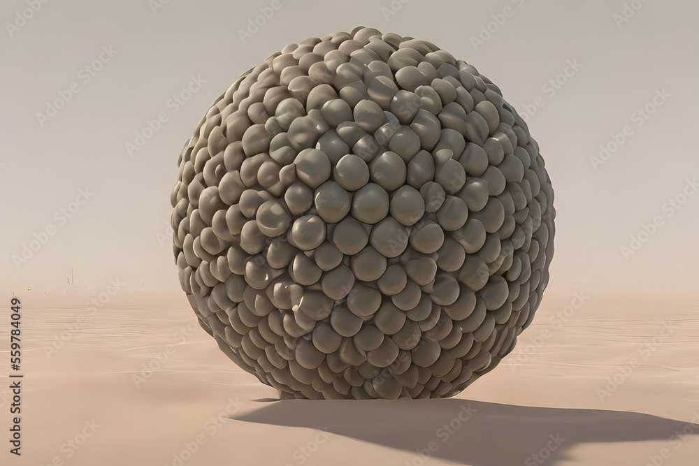 ai generated art, 3d rendering illustration. abstract futuristic sphere ...