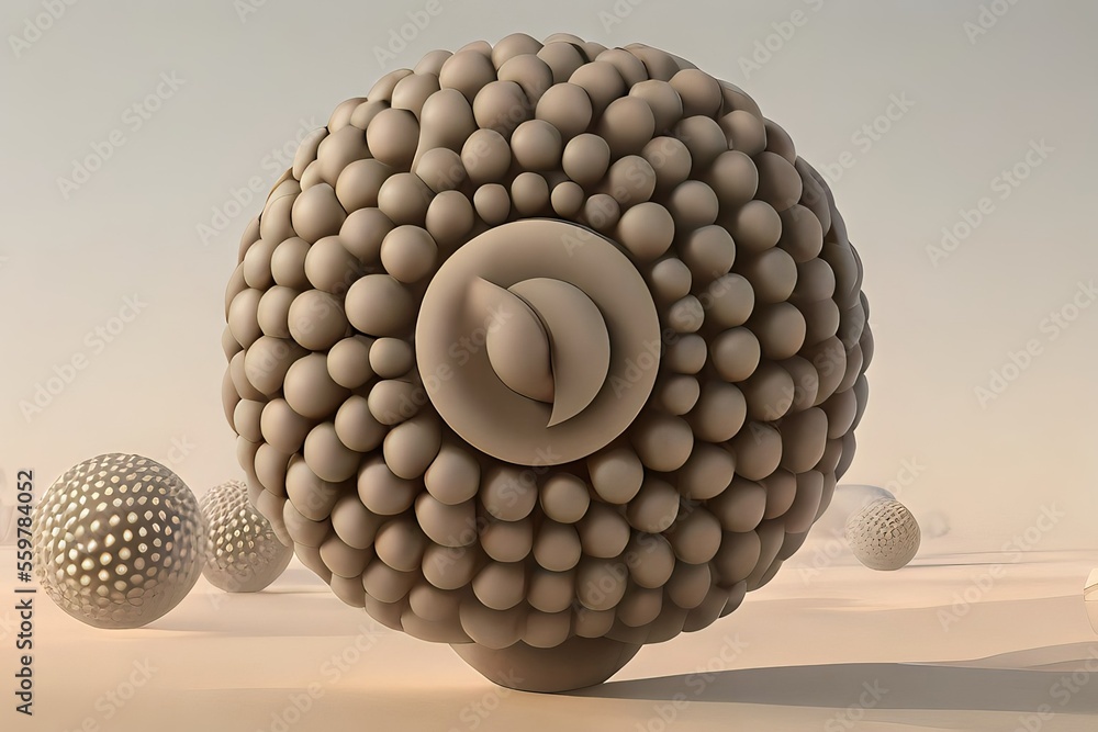 ai generated art, 3d rendering illustration. abstract futuristic sphere ...