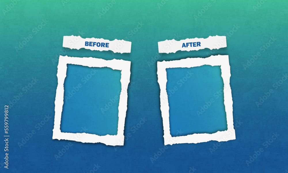Before and after preview template banner or background template Stock ...
