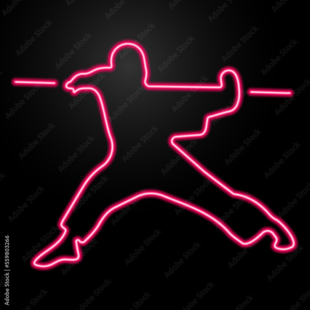 shaolin neon sign, modern glowing banner design, colorful modern design ...