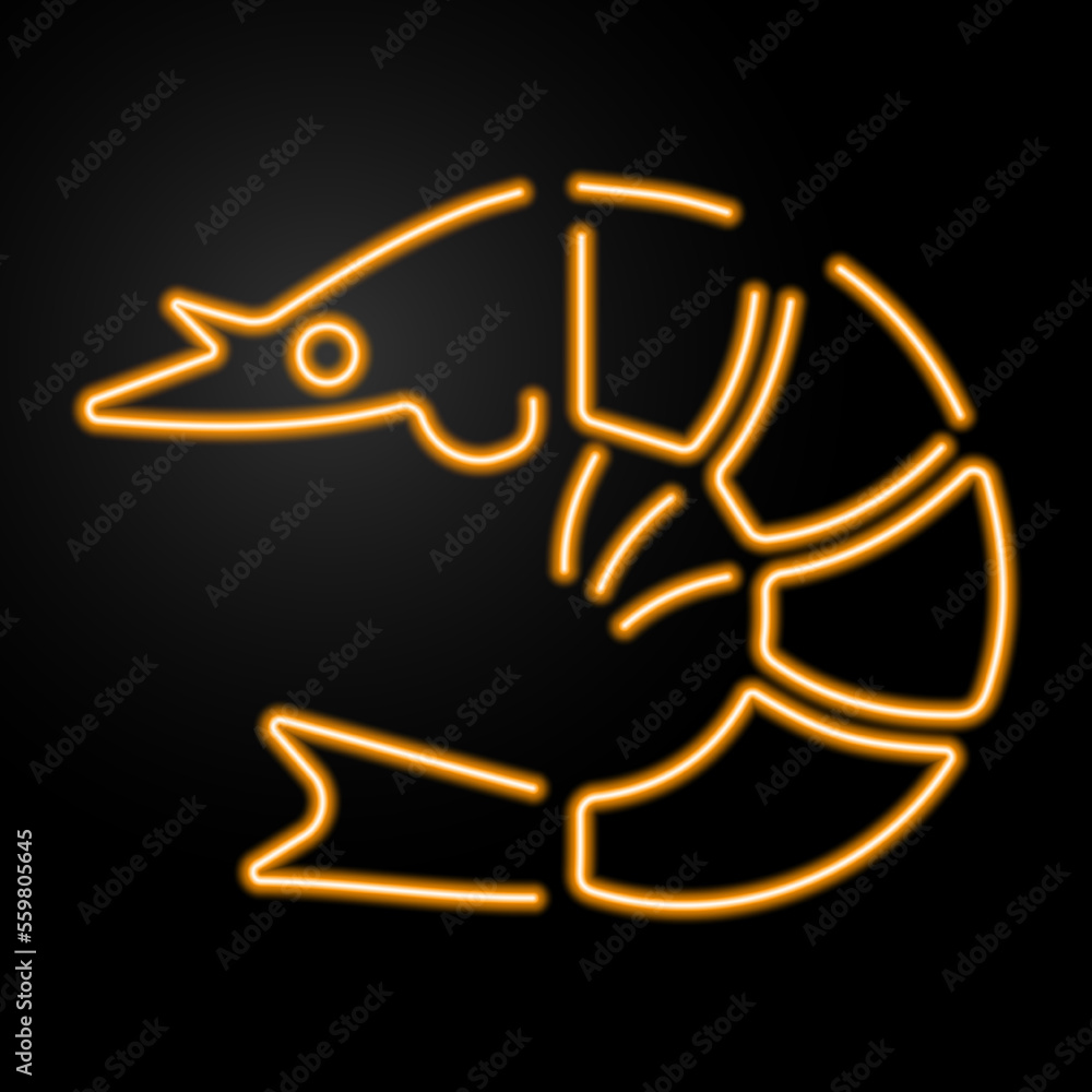 shrimp neon sign, modern glowing banner design, colorful modern design ...
