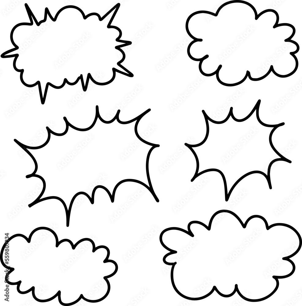 Comic speech bubble with swear words symbols. Hand drawn speech bubble ...