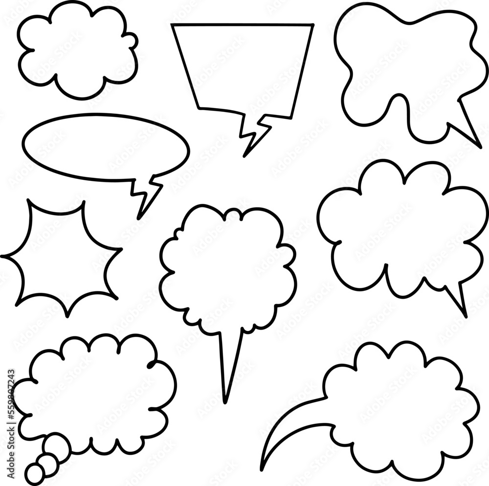 Comic speech bubble with swear words symbols. Hand drawn speech bubble ...