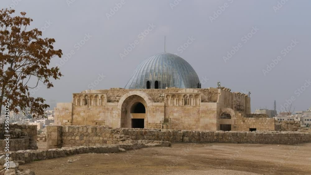 Umayyad Palace in the Amman Citadel in Jordan vídeo do Stock | Adobe Stock