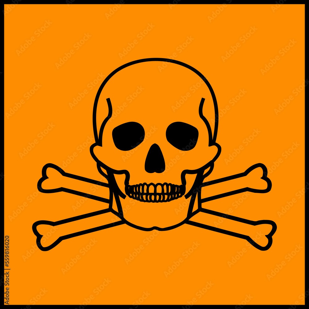 Toxic Chemical Label Symbol Sign ,Vector Illustration, Isolate On White ...