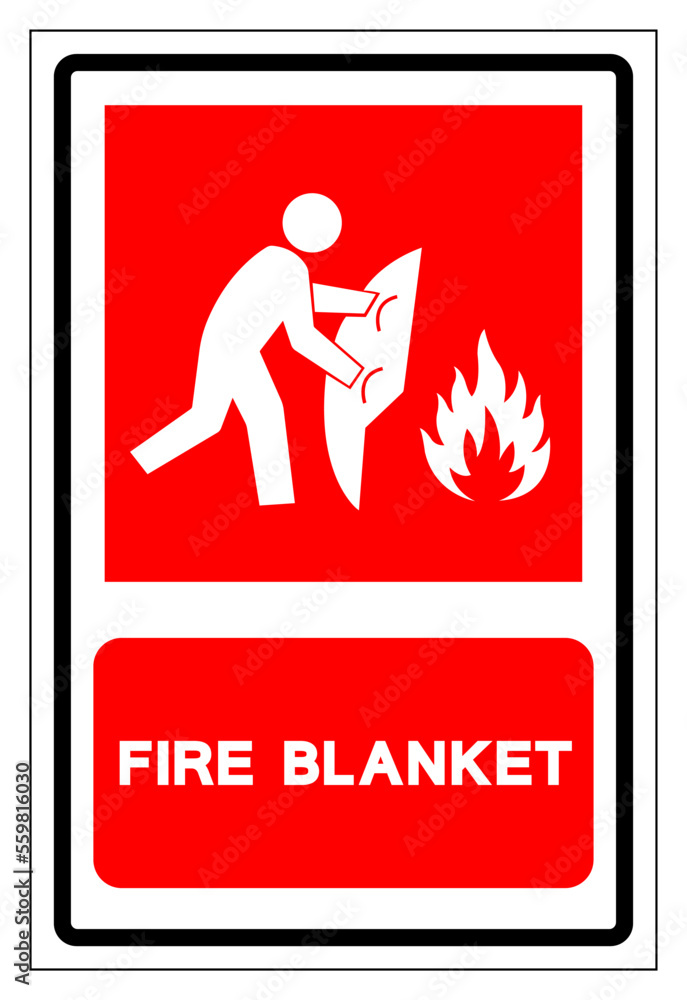 Fire Blanket Symbol Sign, Vector Illustration, Isolate On White ...