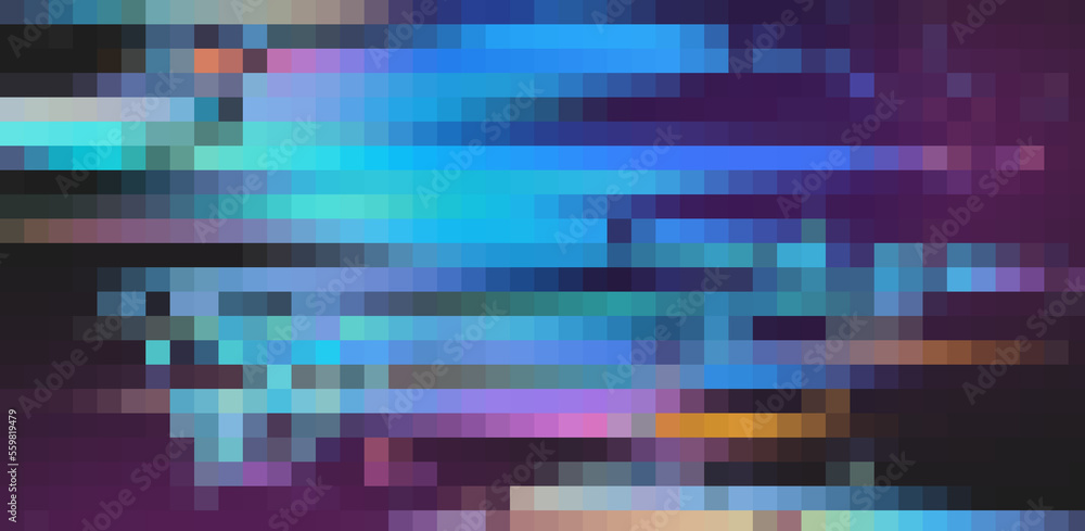Glitched and pixelated screen of a computer. Abstract background with ...