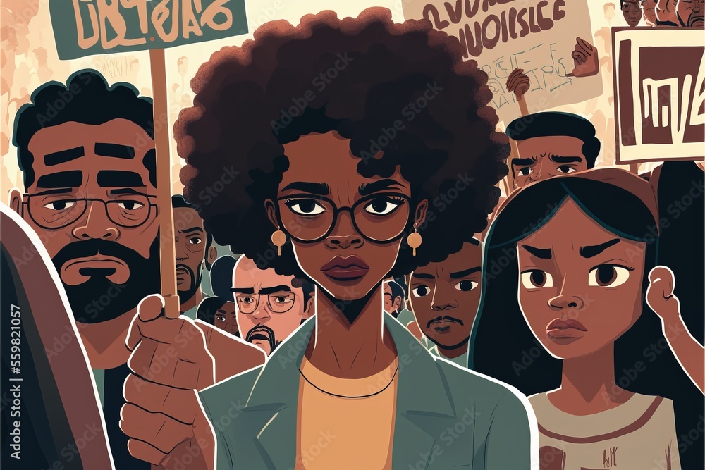 Black History Month celebration, group of people act of activism ...