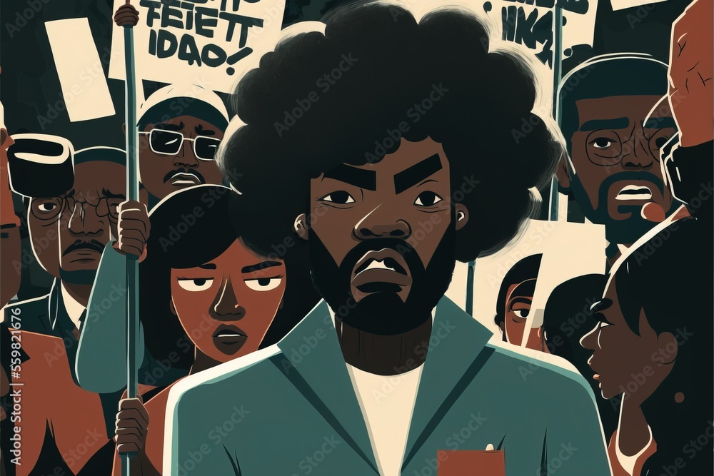 Black History Month celebration, group of people act of activism ...