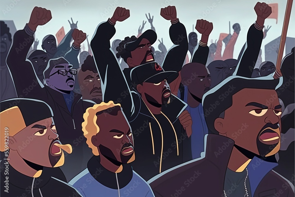 Black History Month celebration, group of people act of activism ...