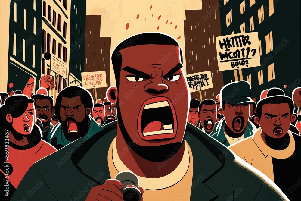 Black History Month celebration, group of people act of activism ...