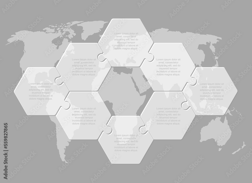 Transparent diagram infographic process on 8 steps Stock Vector | Adobe ...
