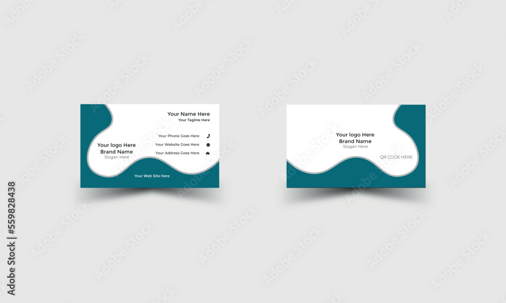Double sided professional business card design illustrator vector file ...