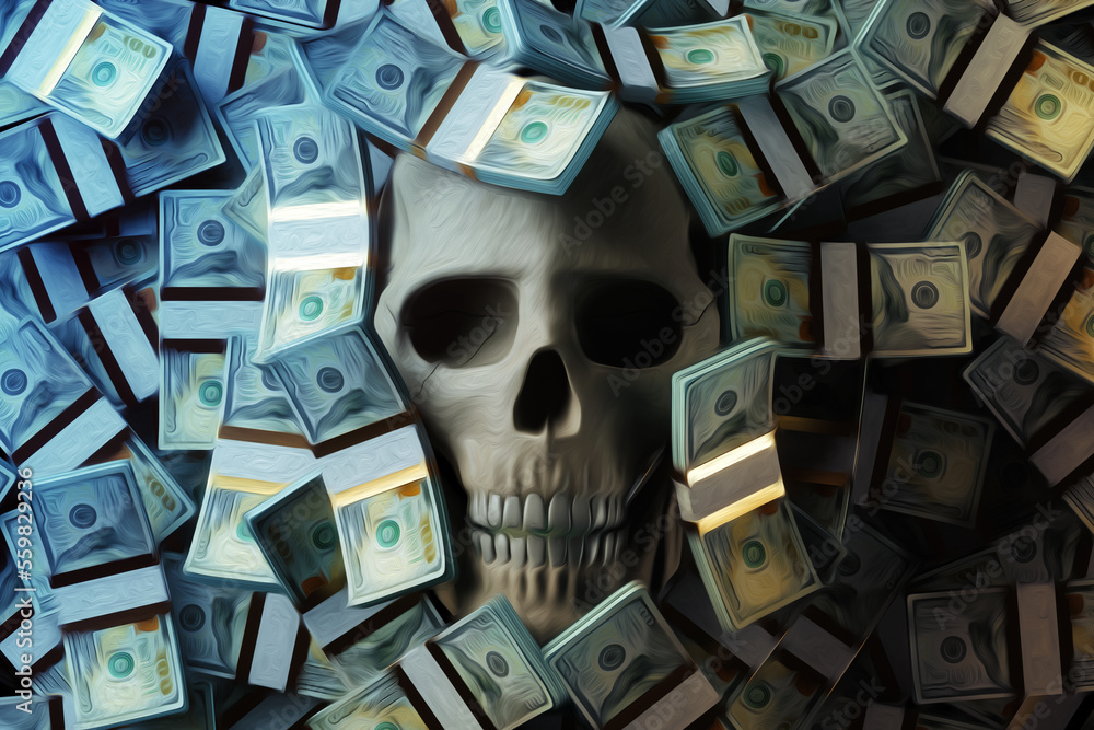 Money And Skull Designs