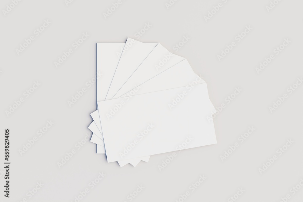 Minimal business visiting card mockup in hand fan disposition concept ...